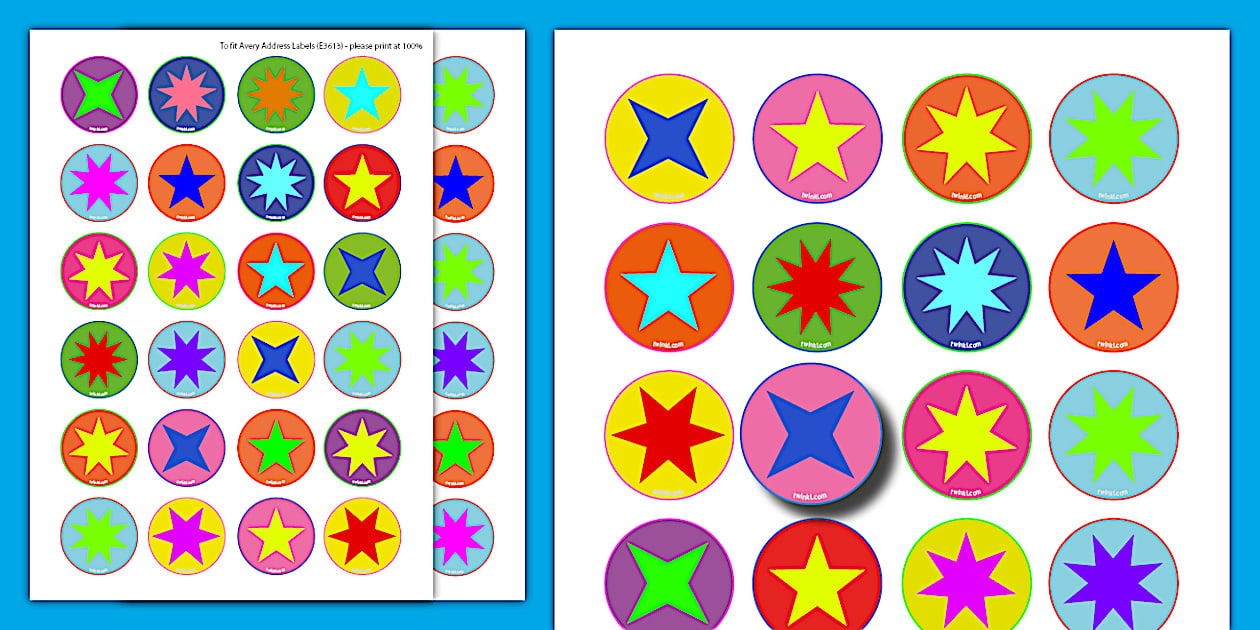 Star Match Sticker Activity (teacher made) - Twinkl