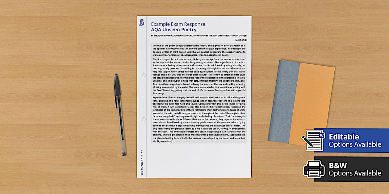 Unseen Poetry Model Answer | AQA GCSE | Beyond English