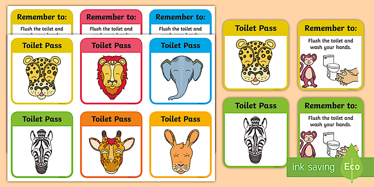 Tales from Africa Toilet Pass Cards (teacher made) - Twinkl