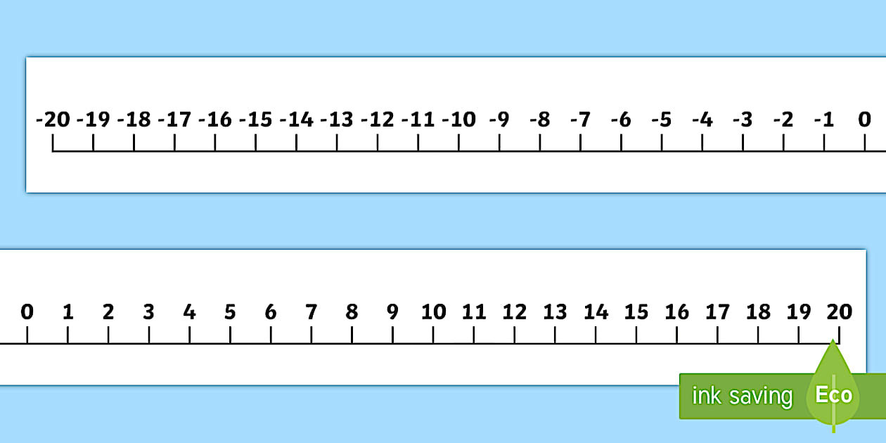 Positive and Negative Number Line to 20 | Twinkl USA