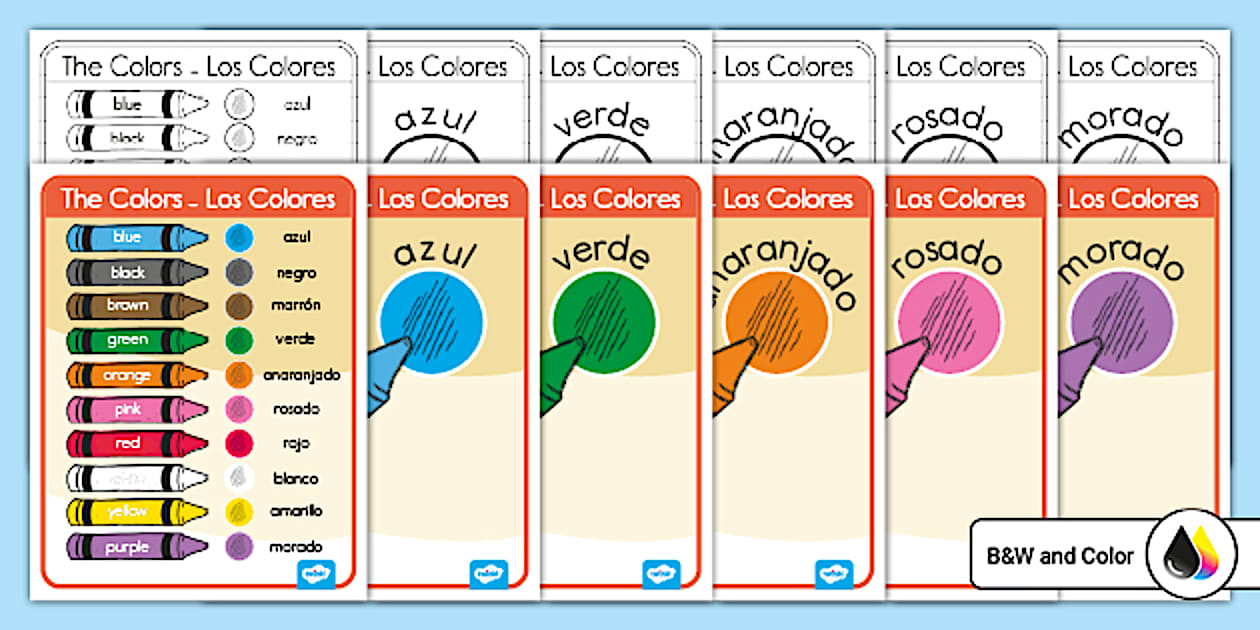The Colors - Los Colores Spanish/English Posters | Twinkl