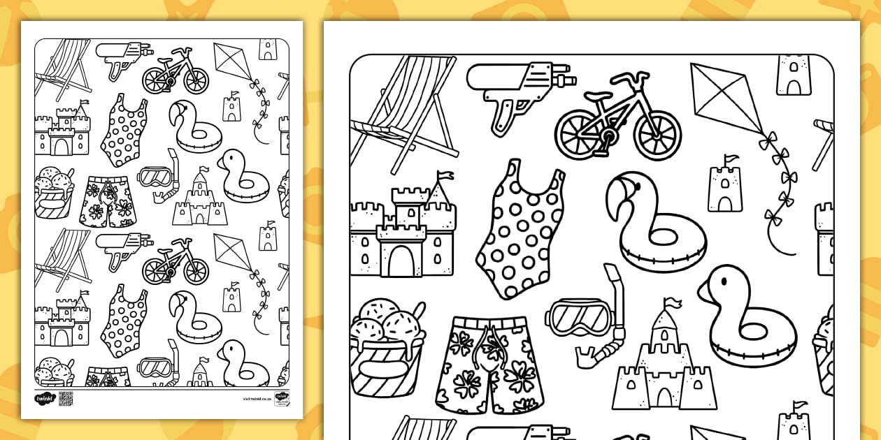 Summer Activities Doodle Page