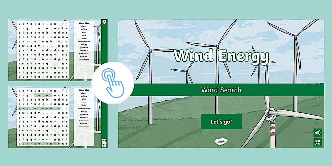 Wind Energy Interactive Word Search ∣ Years 3-6 STEM