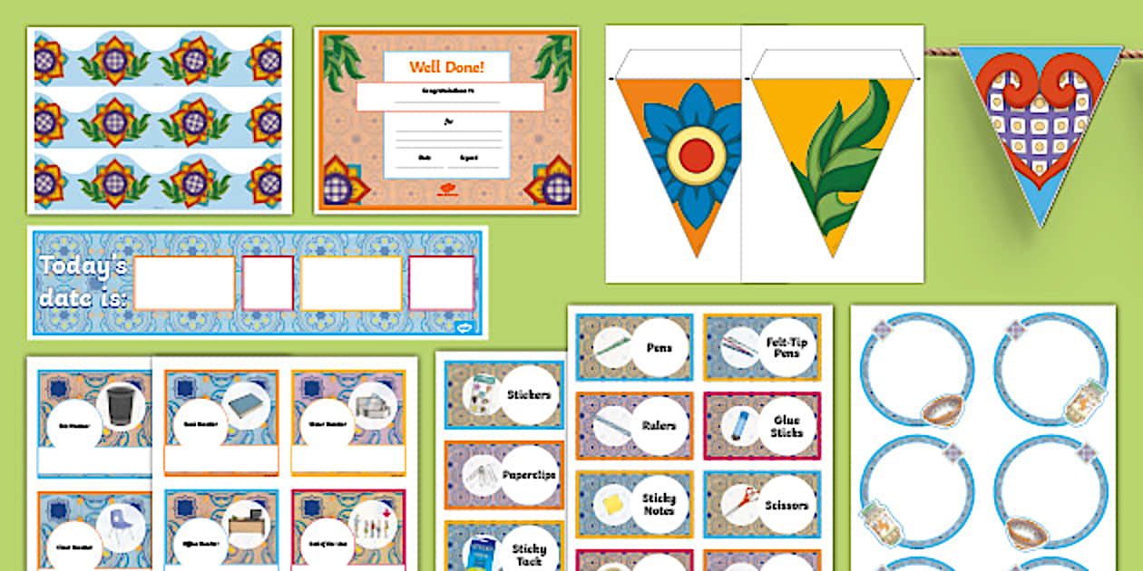 Spanish Talavera Classroom Setup Resource Pack - Twinkl