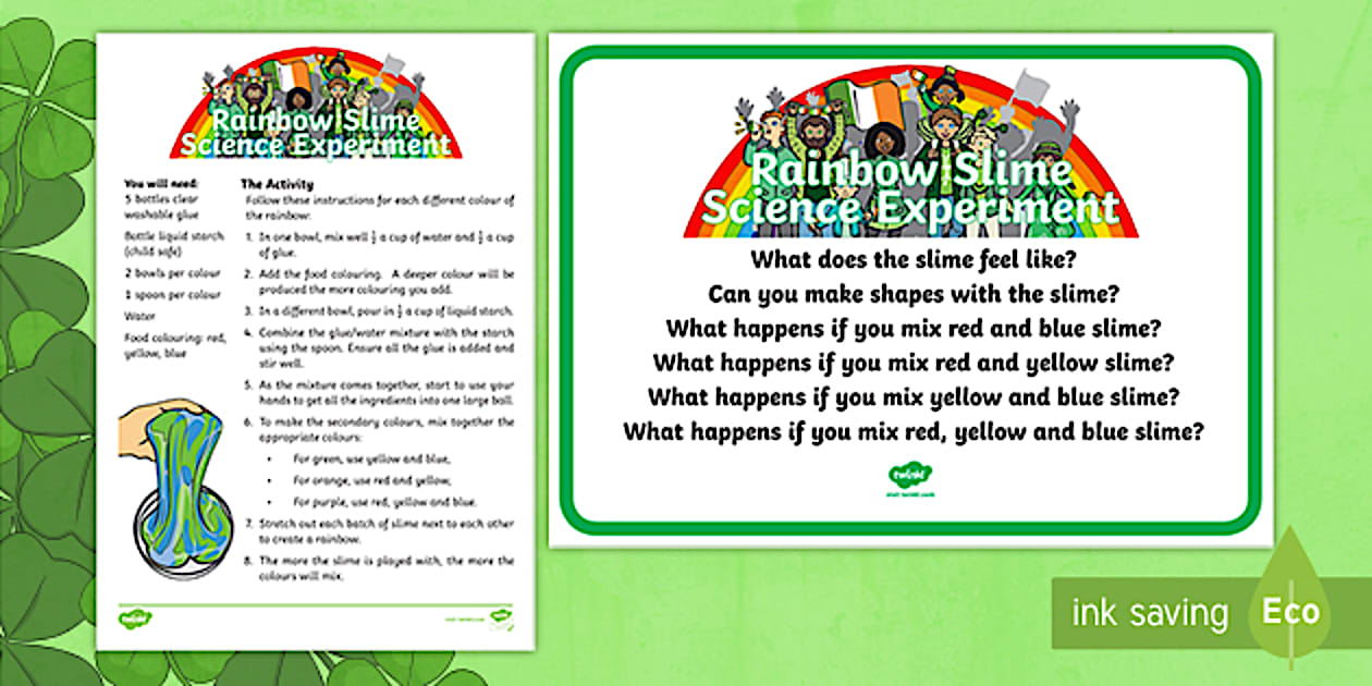 Rainbow Slime Science Experiment (teacher made) - Twinkl