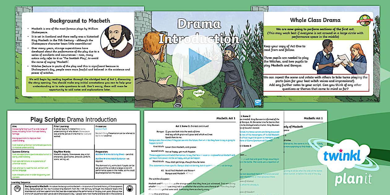 Significant Author: Macbeth: Play Scripts 1 Y6 Lesson Pack
