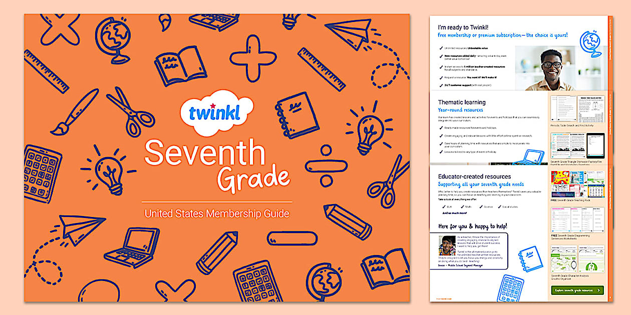 FREE! - Seventh Grade Membership Guide (teacher made)