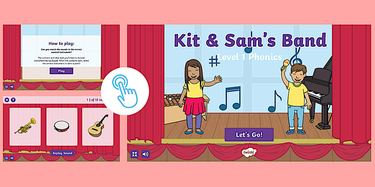 Music Games for Kids: Sam and Kit's Musical Instruments Game