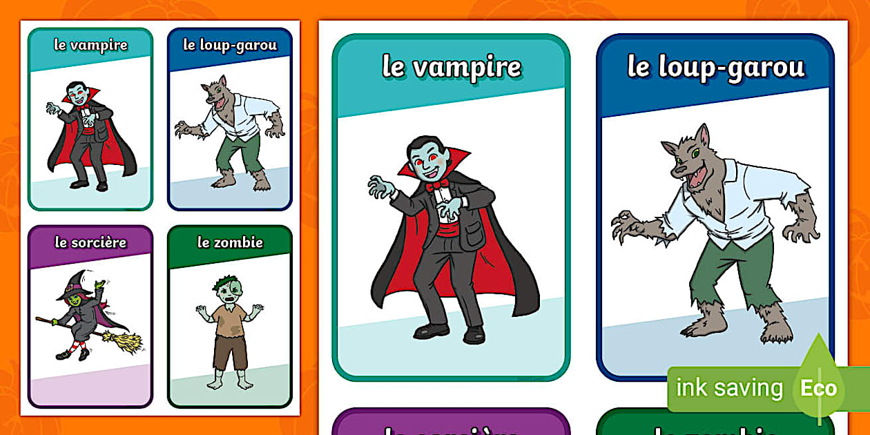 vampire-loup-garou-sorciere-zombie (teacher made) - Twinkl