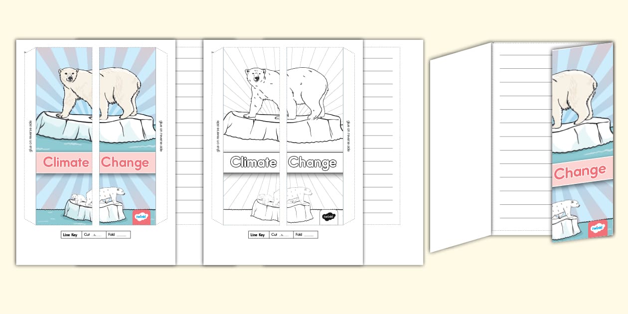 Climate Change Folding Writing Template (teacher made)