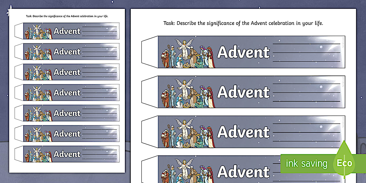 Advent Paper Chain (teacher made) - Twinkl