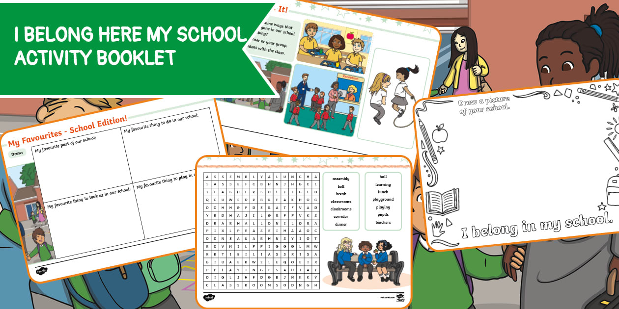 I Belong Here My School Activity Booklet