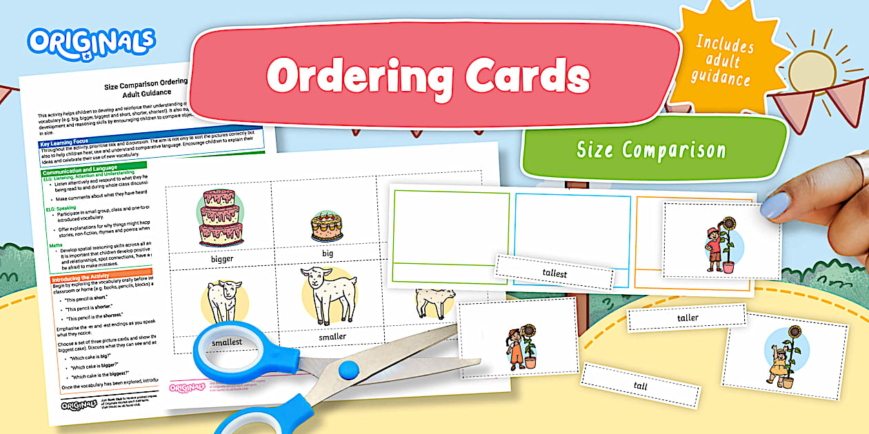 👉 Size Comparison Ordering Cards
