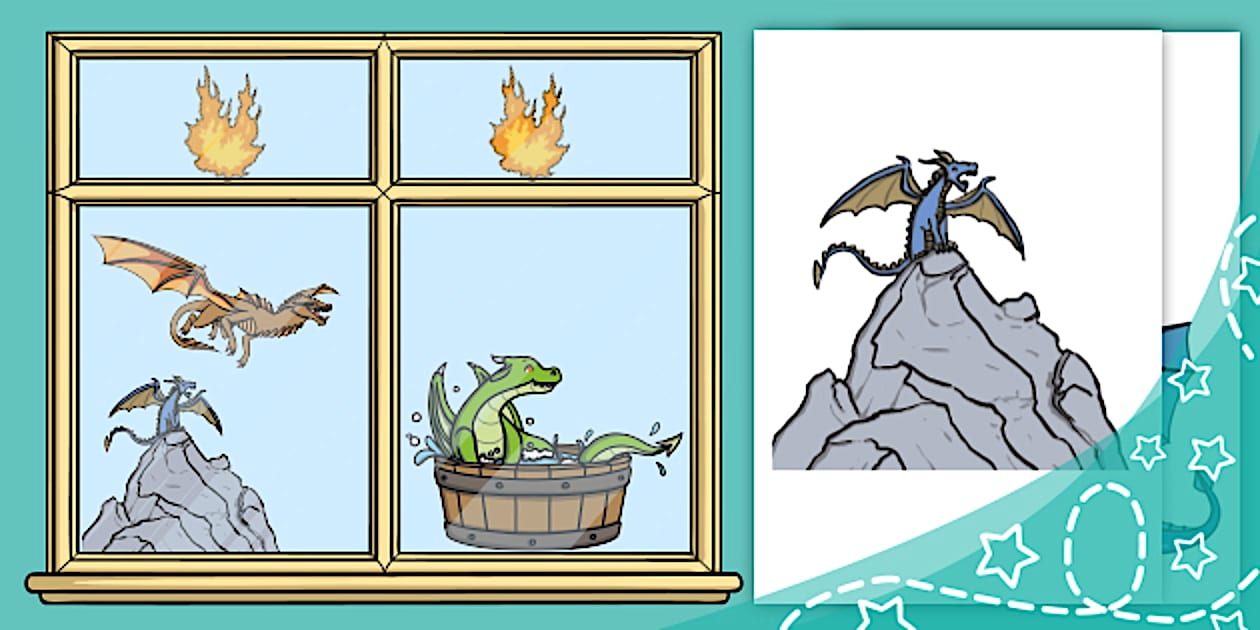 Dragon Window Display (Classic) (teacher made) - Twinkl