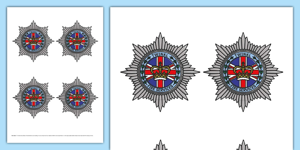 Firefighter Badge (teacher made) - Twinkl