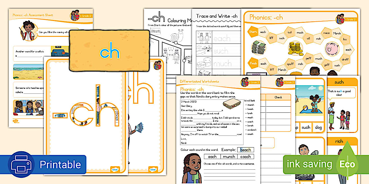 Grade 2 Phonics Pack -ch (teacher made) - Twinkl