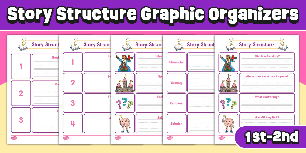 Story Structure Graphic Organizers for 1st-2nd Grade