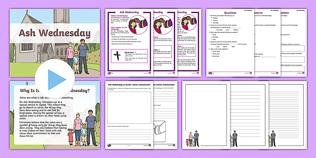 CfE Ash Wednesday First Level Resource Pack - Twinkl