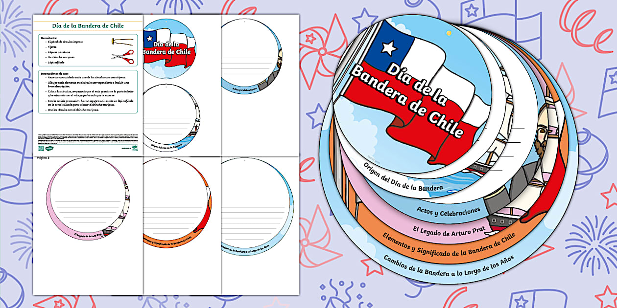 Flipbook: Día de la Bandera de Chile - Twinkl