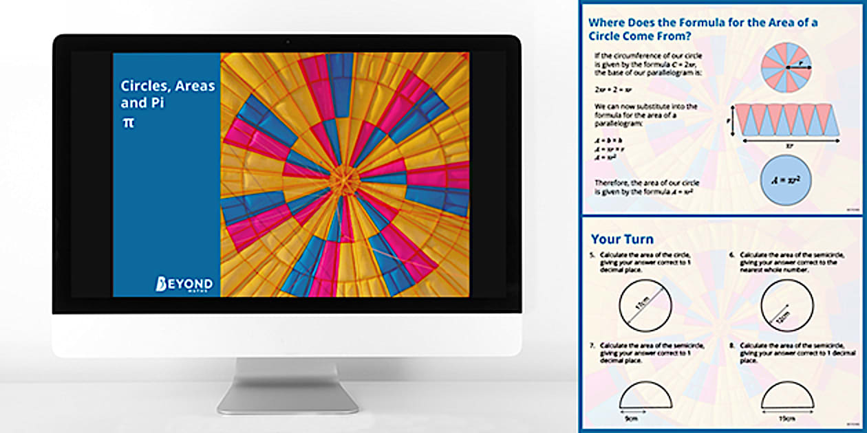 👉 Circles, Areas and Pi | Area, Perimeter and Volume | KS3 Maths