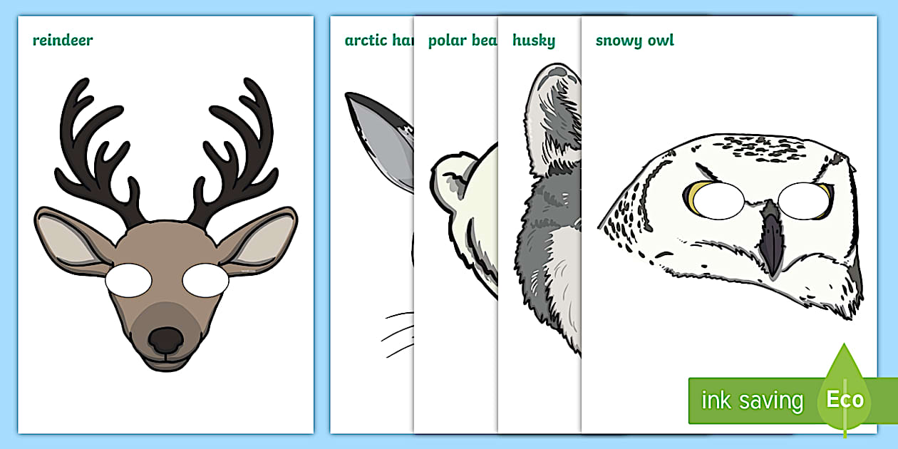 Polar Regions Role-Play Masks (teacher made) - Twinkl