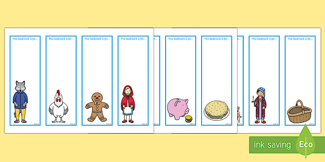 Editable Bookmarks to Support Teaching on Mr Wolf's Pancakes