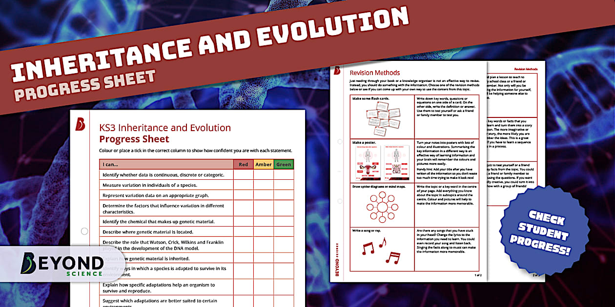 Inheritance and Evolution Progress Sheet | Science | Beyond
