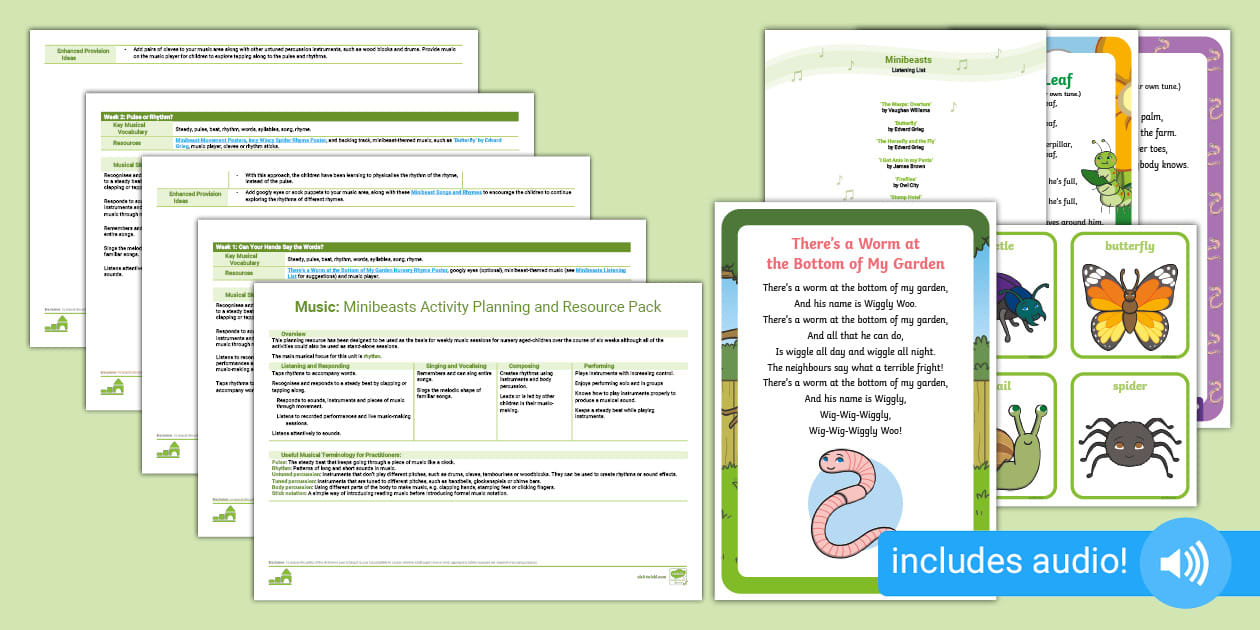 Nursery Music: Minibeast Activity Planning and Resource Pack