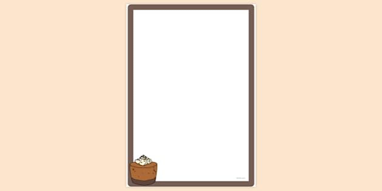 Simple Blank Pudding Page Border | Page Borders | Twinkl