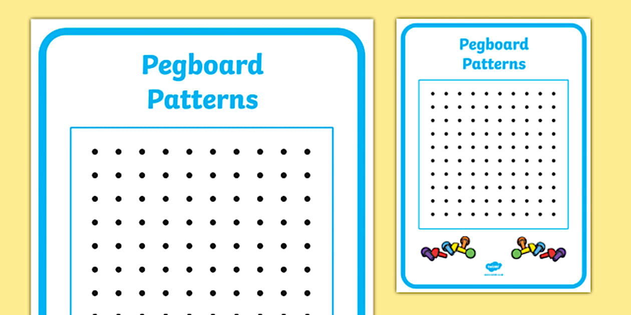 Peg Board Design Sheet (teacher made) - Twinkl