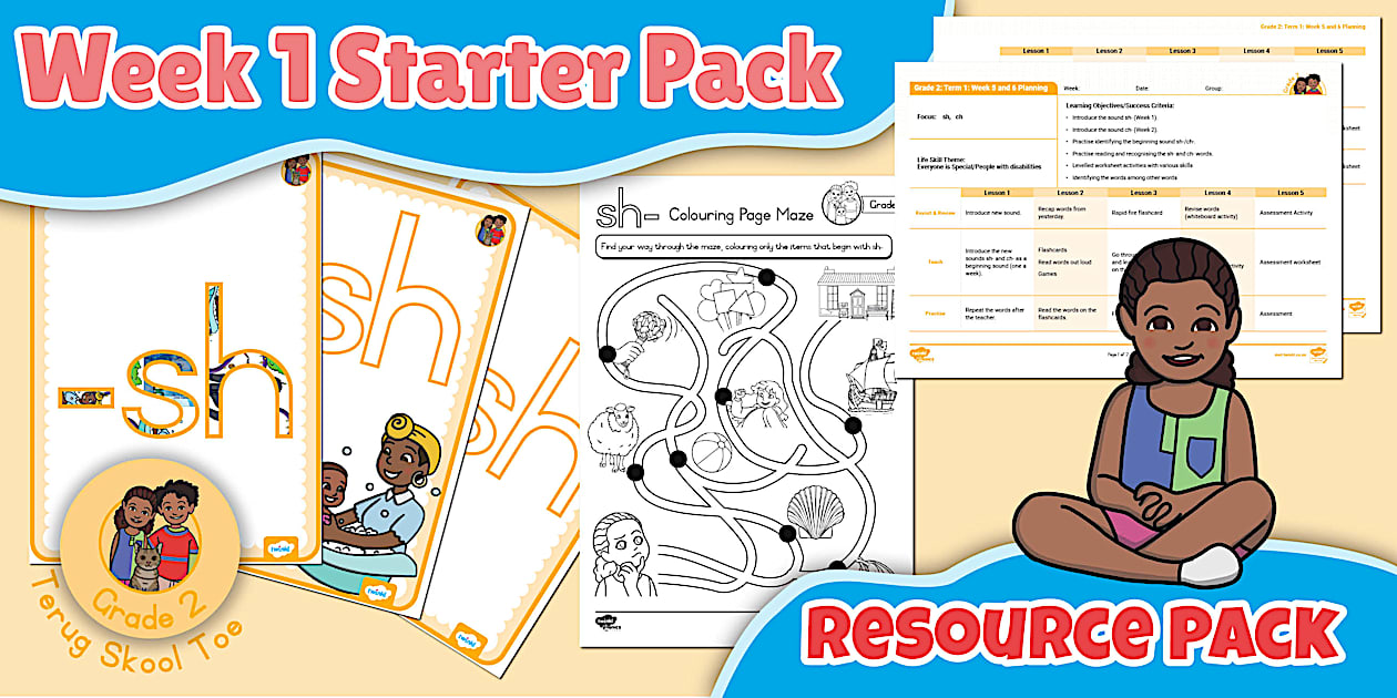 Grade 2 Phonics - Week 1 Starter Pack - Resource Pack (CAPS Aligned)