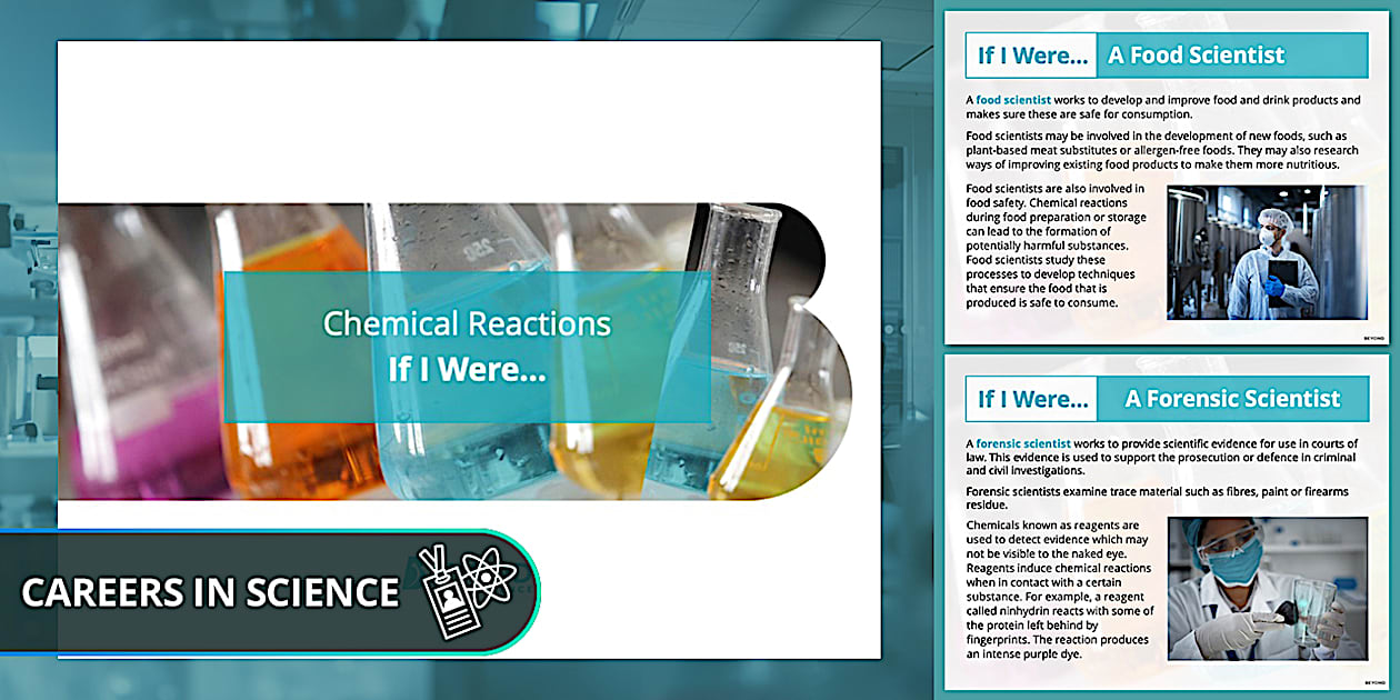 Careers in Science: Chemical Reactions If I Were... - Twinkl