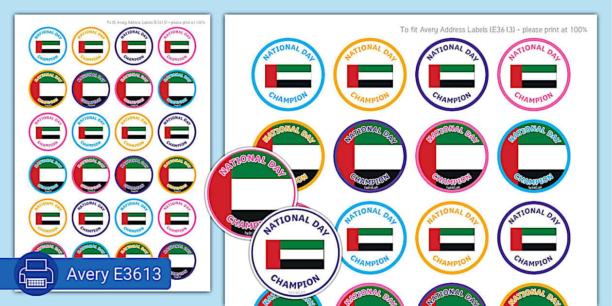 UAE National Day Champion Stickers - Twinkl