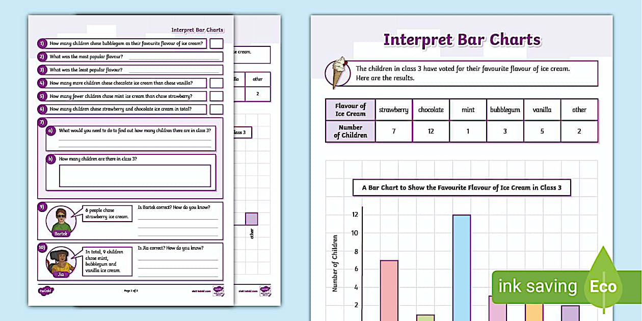 👉 Year 3 Summer Bar Charts Activity Sheets (teacher made)