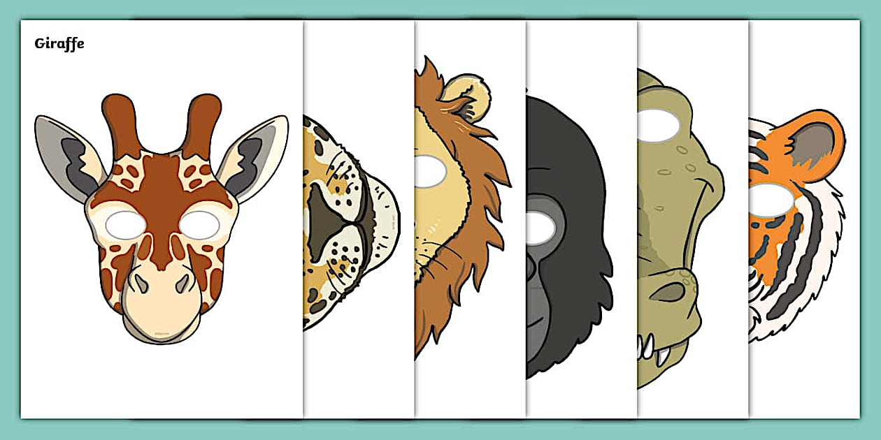 Singapore Zoo Animals Role-Play Mask (teacher made) - Twinkl