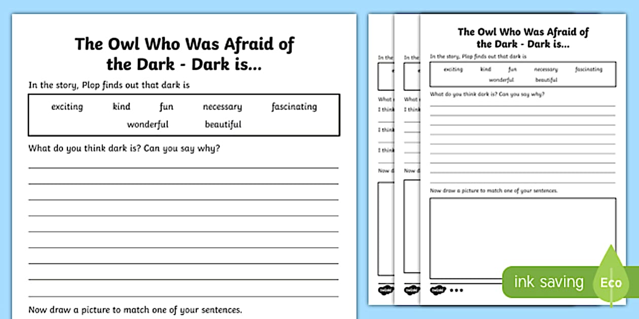 Dark Is... Differentiated Worksheet / Worksheet Pack-Scottish, worksheet