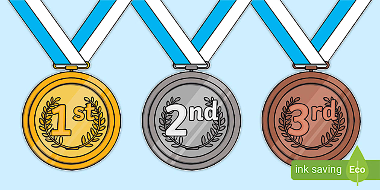 Medals Ordinal Number Posters (teacher made) - Twinkl