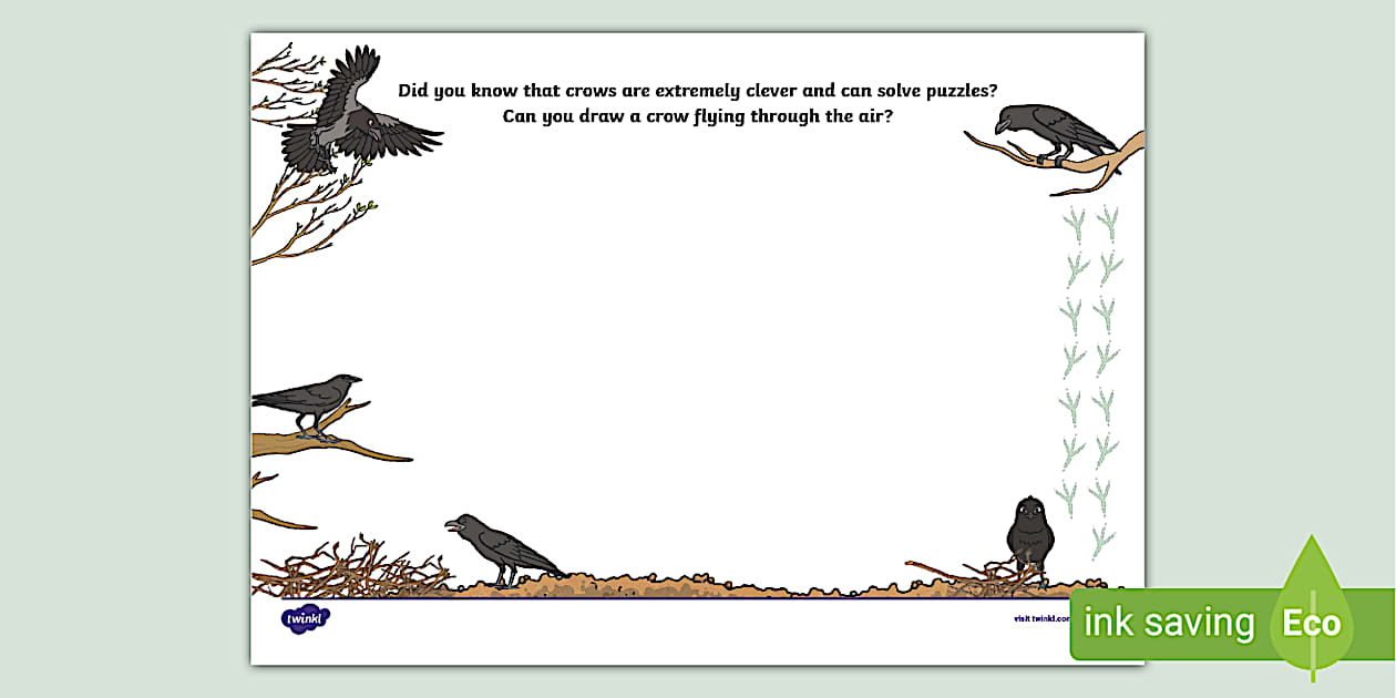 Free Crow Drawing Prompt for Kids: Download from Twinkl!