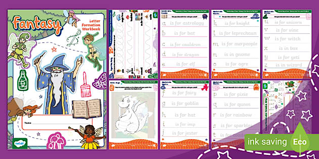 Handwriting at Home: Fantasy Letter Formation Workbook