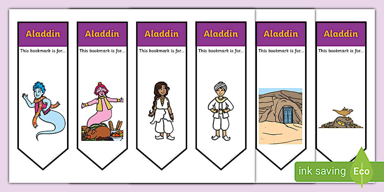 Aladdin Editable Bookmarks (Hecho por educadores) - Twinkl