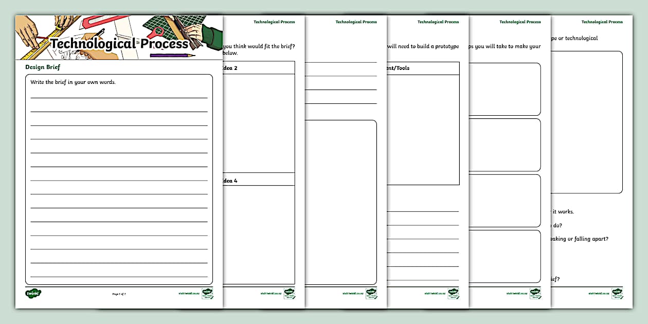Level 2 Technological Process Worksheets