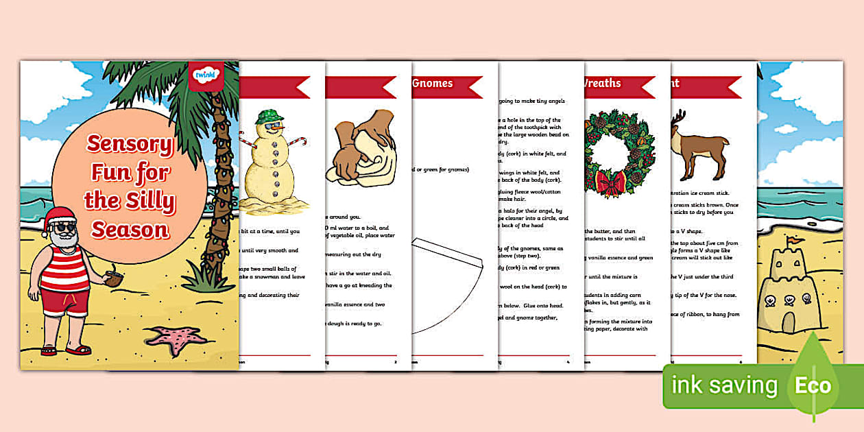 Sensory Fun for the Silly Season Activity Booklet - Twinkl
