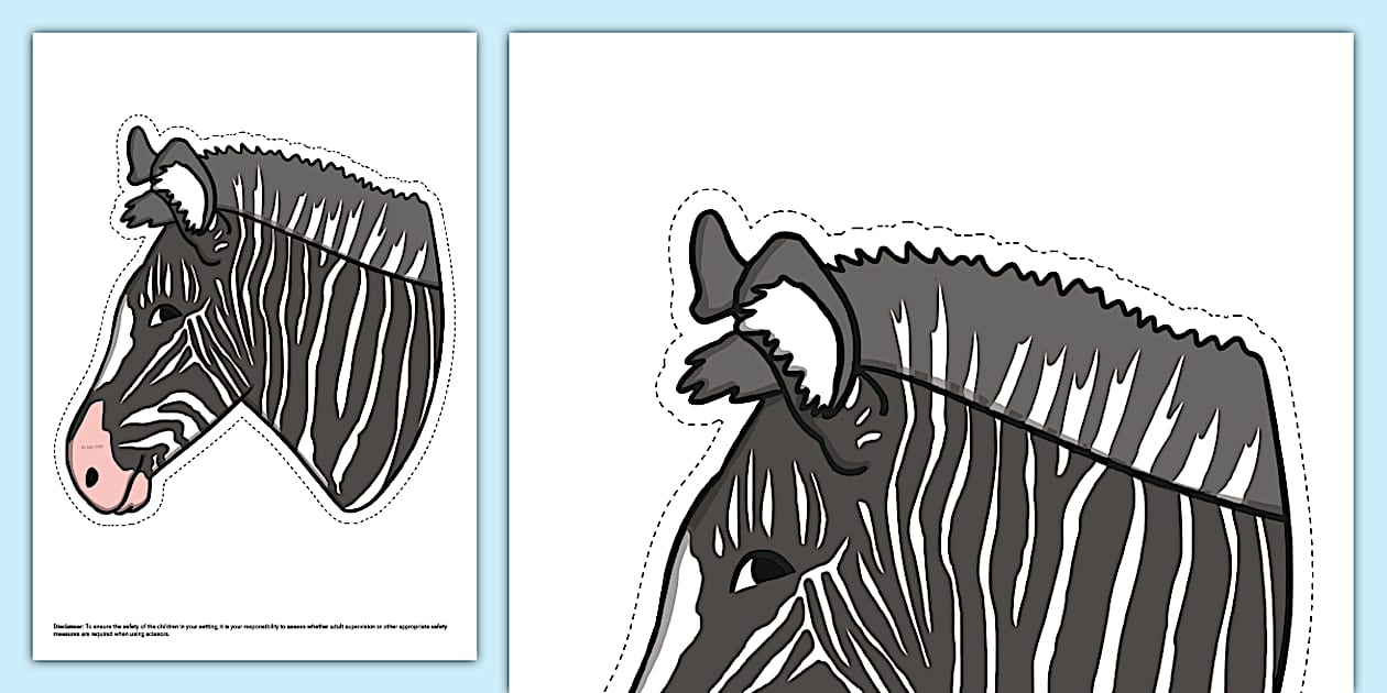 Zebra Emoticon Cut-Out