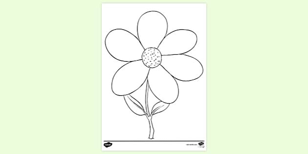 Big Flower Colouring Page | Colouring Sheets (teacher made)