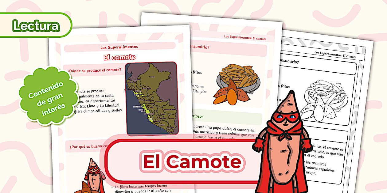 Texto informativo: Camote (teacher made) - Twinkl
