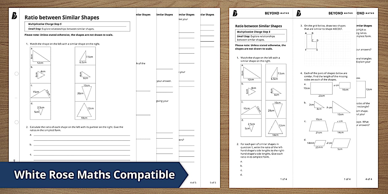 👉 Ratio between Similar Shapes (teacher made) - Twinkl
