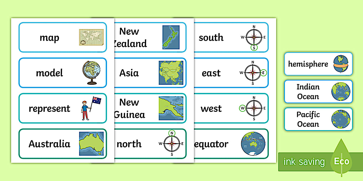 QLD The Globe Word Cards (teacher made) - Twinkl