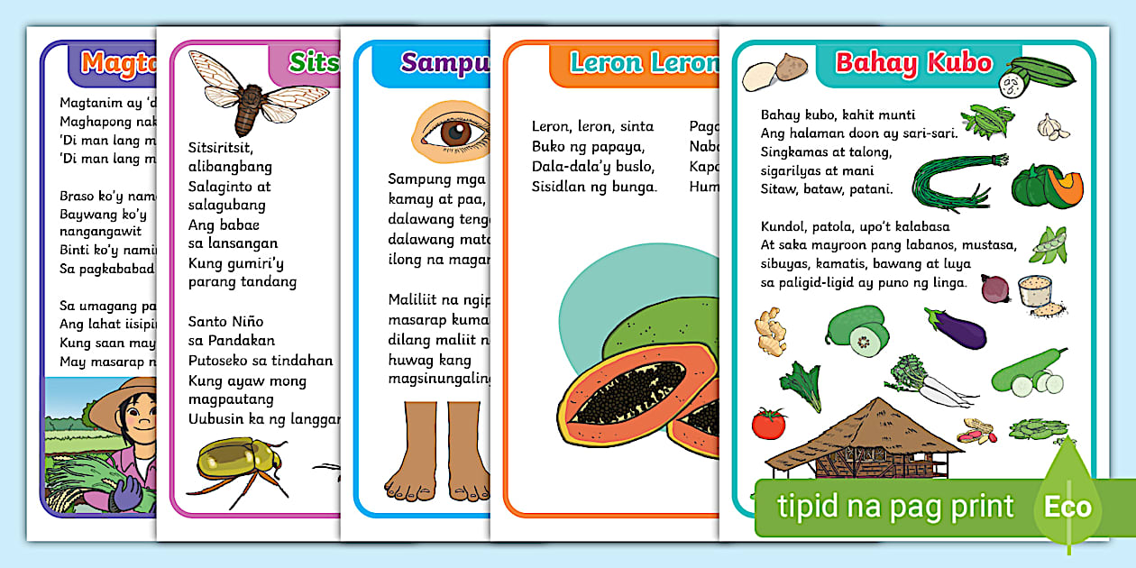 Filipino Folk Songs | Posters - Twinkl Philippines