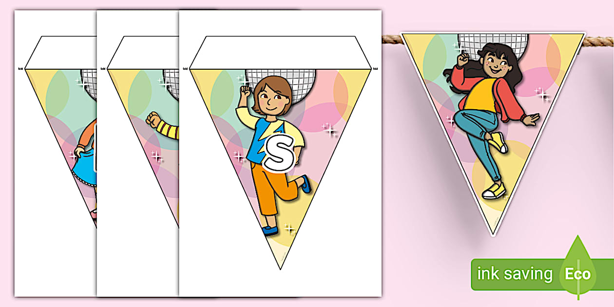 Disco Party Bunting - KS1 (teacher made) - Twinkl