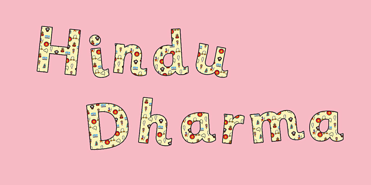 'Hindu Dharma' Display Lettering (teacher made) - Twinkl